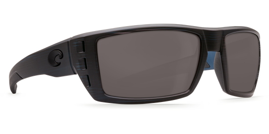 Costa Rafael Matte Black Teak Gray Mirror 580P Sunglasses, Plastic ...