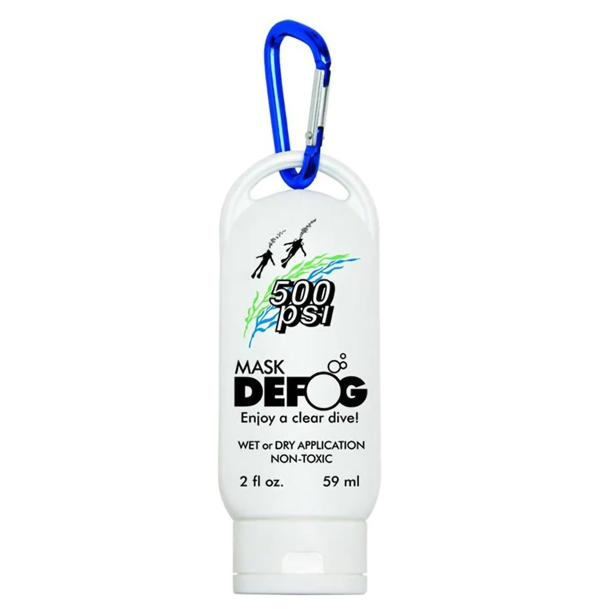 500 PSI 2 fl. oz. Mask defog Sport Bottle with Carabineer (with imprin ...