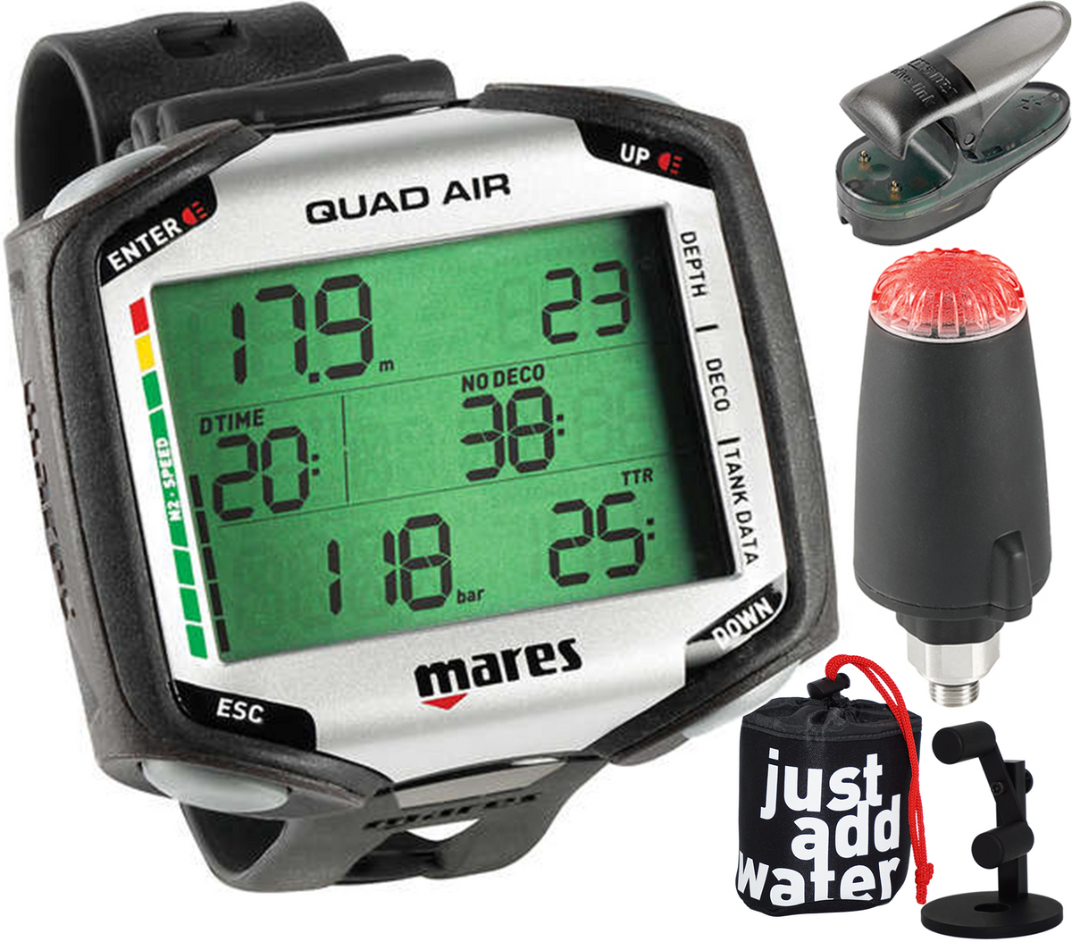 Mares Quad Air Scuba Diving Wrist Computer with Watch Stand Package ...