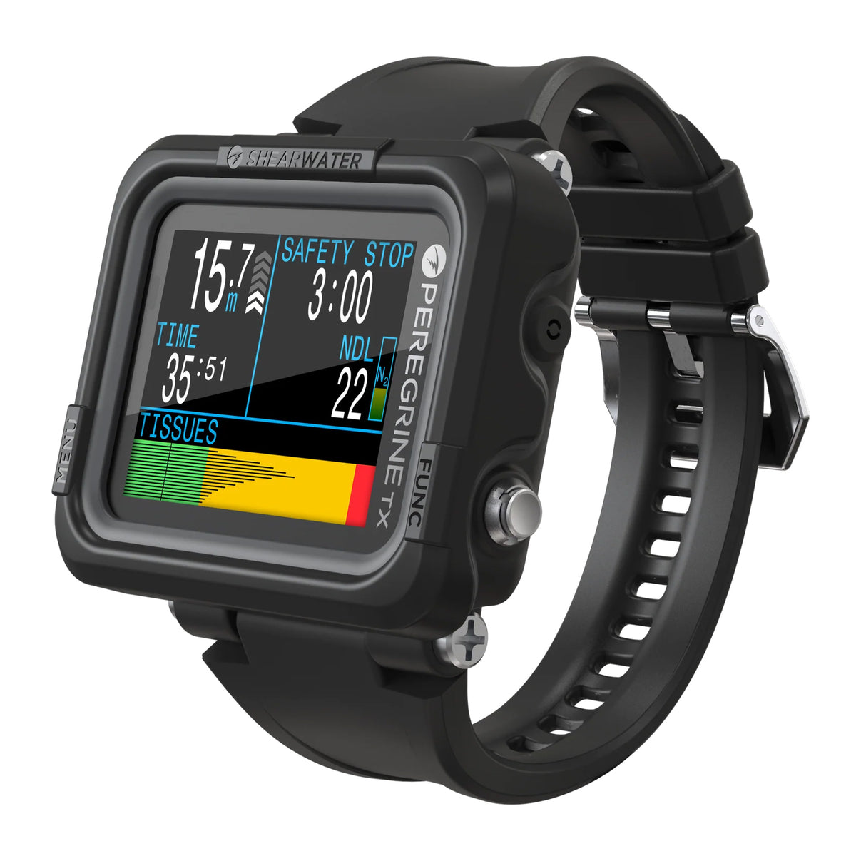 Shearwater PEREGRINE TX Dive Computer, 2.2" LCD, Air/Nitrox/3 Gas NX ...