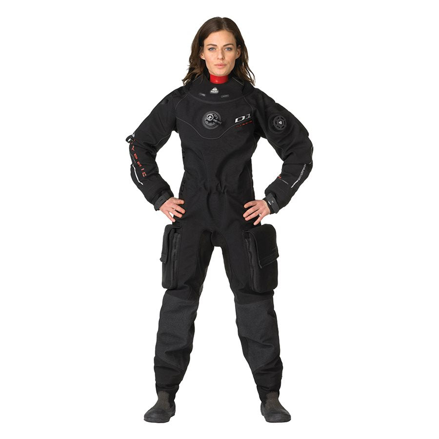Waterproof Women's D1 Hybrid Drysuit with 3D-Mesh Lining & Integrated ...